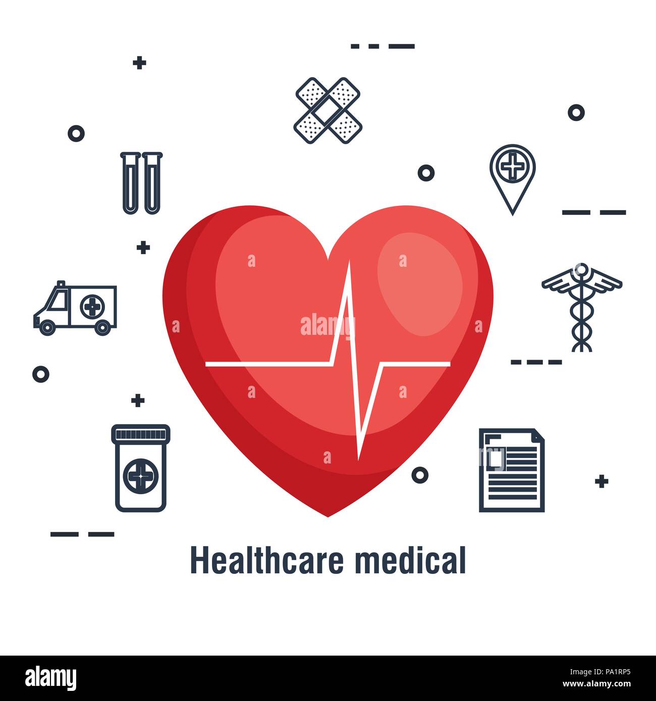 cardiology heart healthcare medical icons Stock Vector Image & Art - Alamy