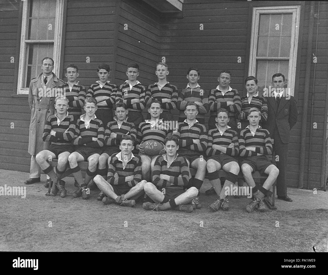 254 SLNSW 29744 Sydney Grammar School football team Stock Photo - Alamy