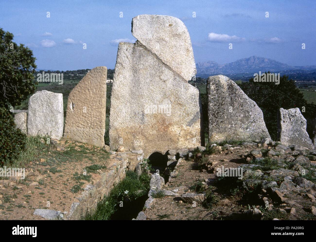 Giants' tomb. Li Lolghi. Nuragic funerary monument, near Arzachena ...
