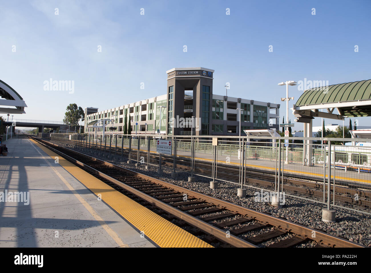 Metrolink passenger train station in Tustin Orange County California ...
