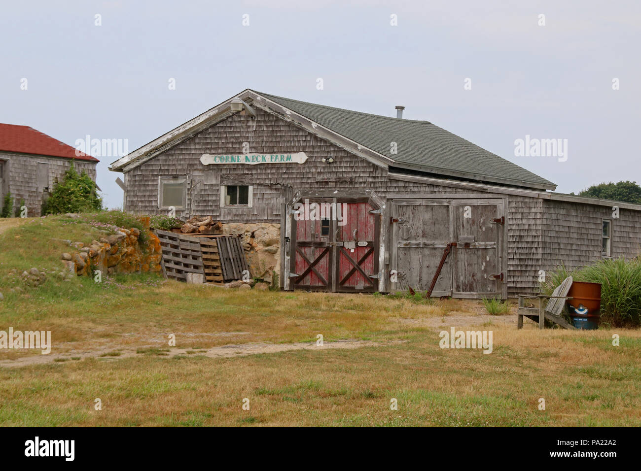 The barn at Corne Neck Farm in Block Island, Rhode Island Stock Photo ...