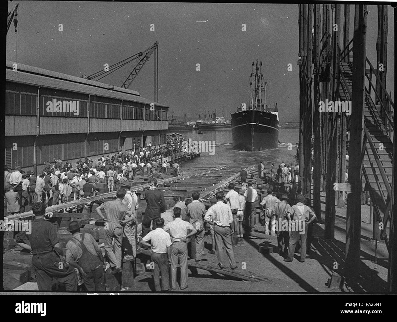 Shipbuilding launching hi-res stock photography and images - Alamy