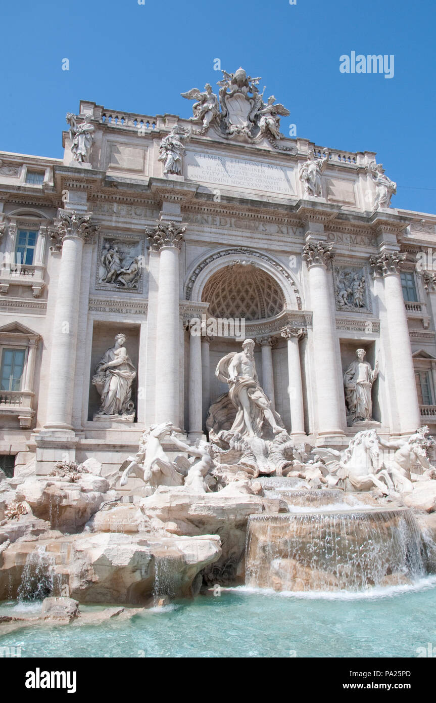 The Trevi Fountain in Rome Italy, a famous Baroque landmark Stock Photo ...