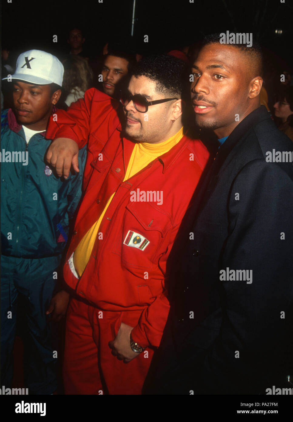 WESTWOOD, CA - MARCH 23: (L-R) Rappers Dr. Dre and Heavy D and guest ...