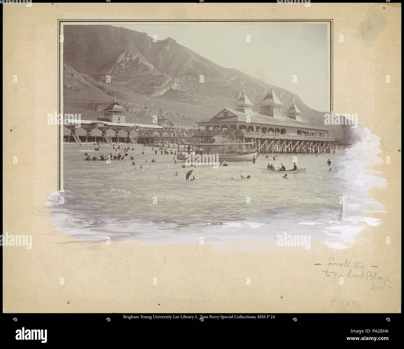 187 Bathing at Garfield, Great Salt Lake, C.R. Savage, Photo Stock ...