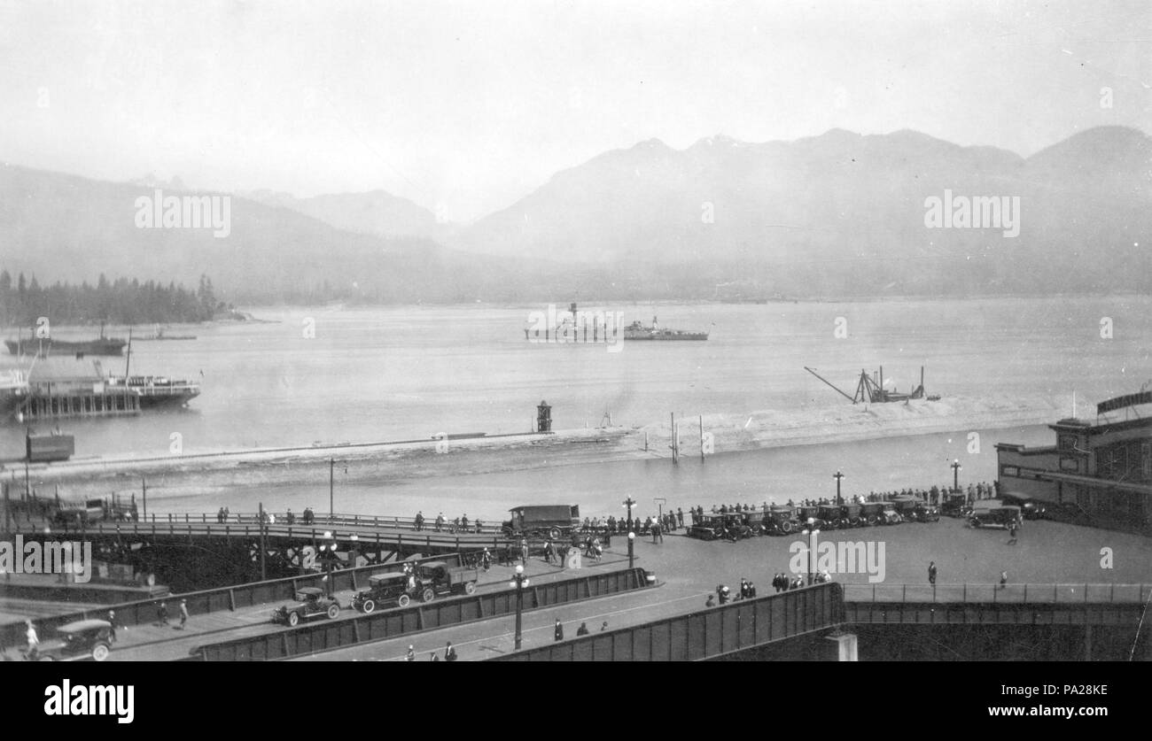 114 HMS Hood in Vancouver Harbour 1924 Stock Photo - Alamy