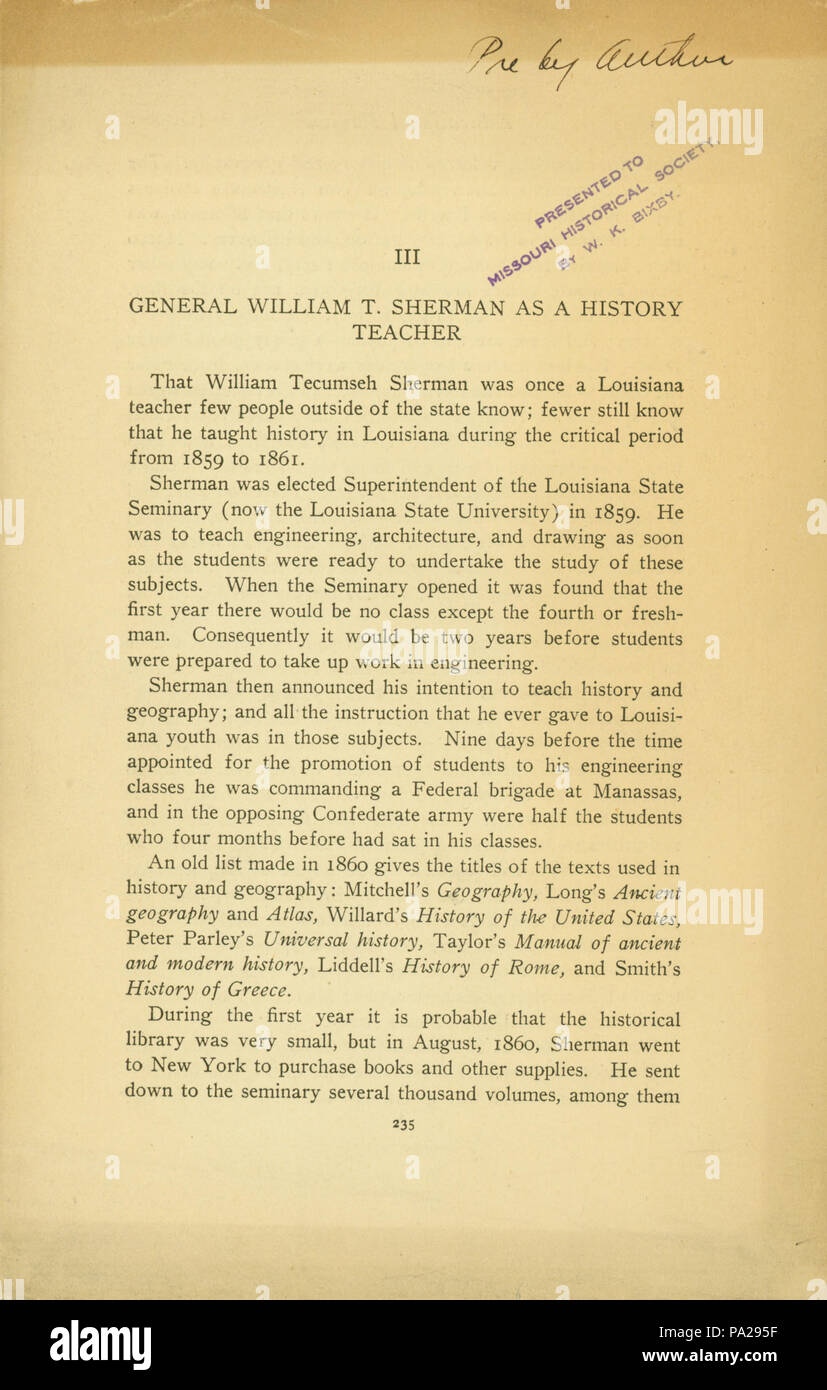 General william t sherman hi-res stock photography and images - Alamy