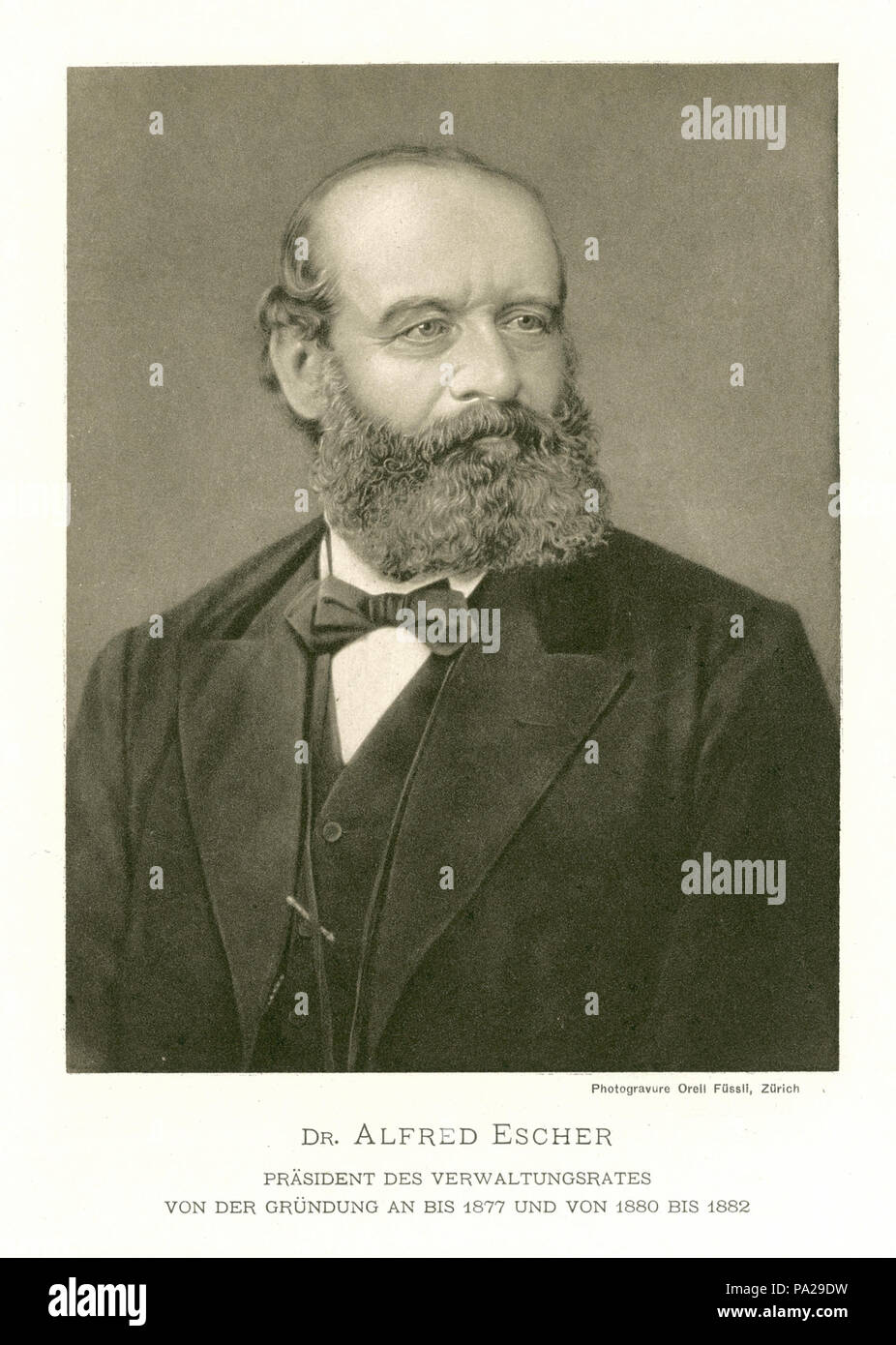 628 ETH-BIB-Escher, Alfred (1819-1882)-Portrait-Portr 05342 Stock Photo ...