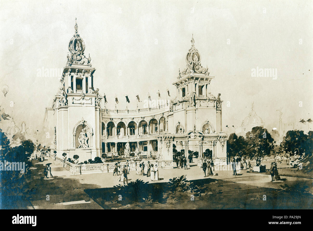 172 Baby Incubator building on the Pike at the 1904 World's Fair Stock ...