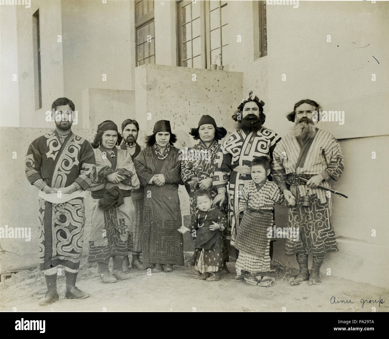 1 "Ainu Group" (Aborigines of Japan from the Island of Hokkaido or Yezo ...