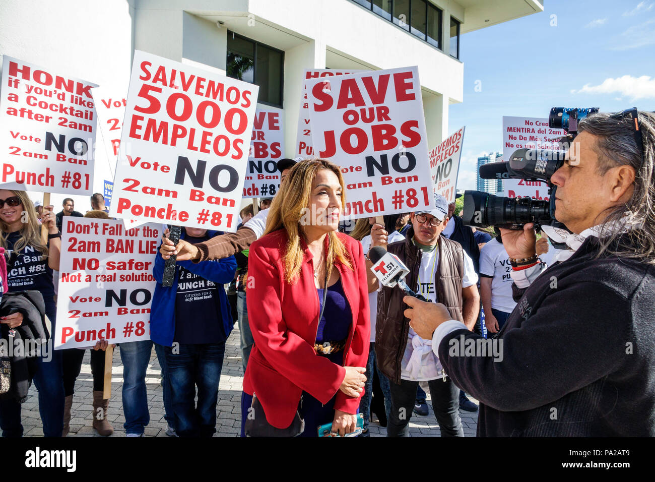 America protest jobs hi-res stock photography and images - Alamy