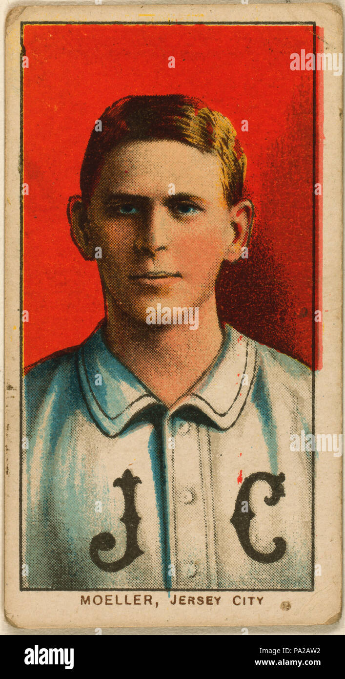 . Baseball card of Dan Moeller of the Jersey City Skeeters. T206 White ...