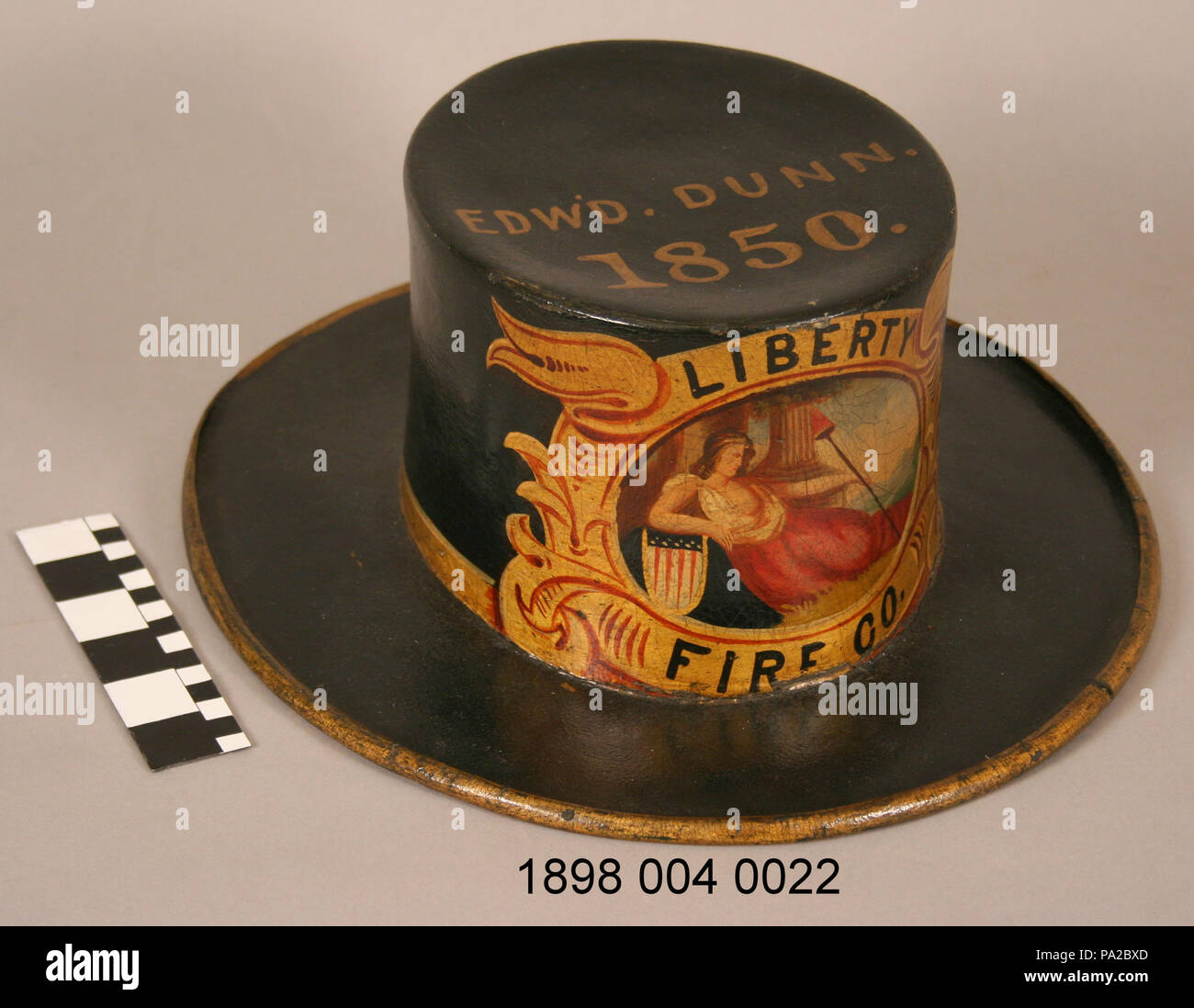 643 Felt Fire Hat Worn by Edward Dunn Stock Photo - Alamy