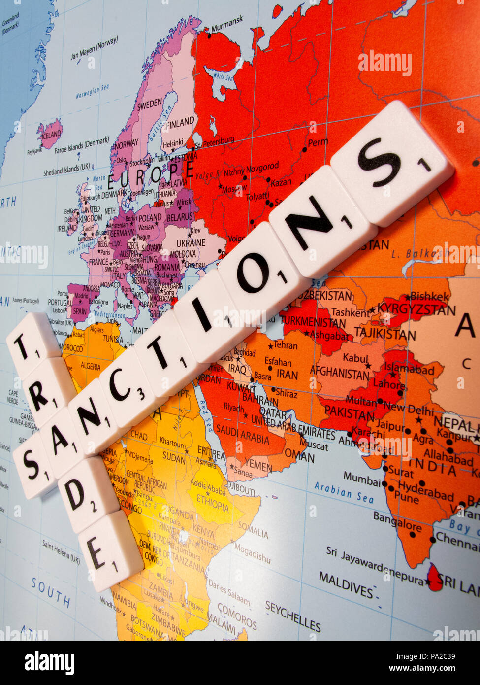representation of trade sanctions imposed by the United States of ...
