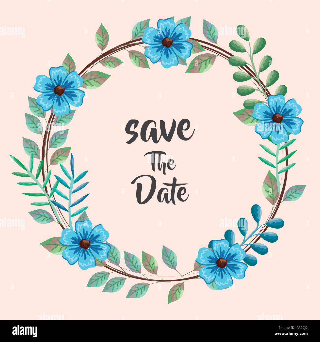 save the date circular frame Stock Vector Image & Art - Alamy
