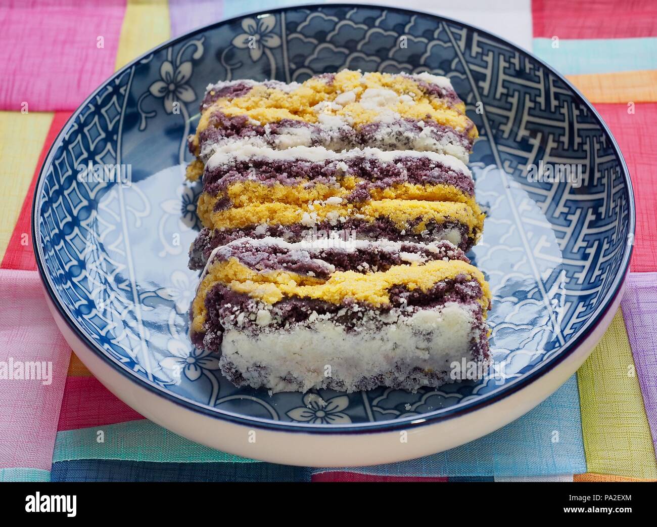 Korean food Black Rice Pumpkin Rice Cake Stock Photo - Alamy