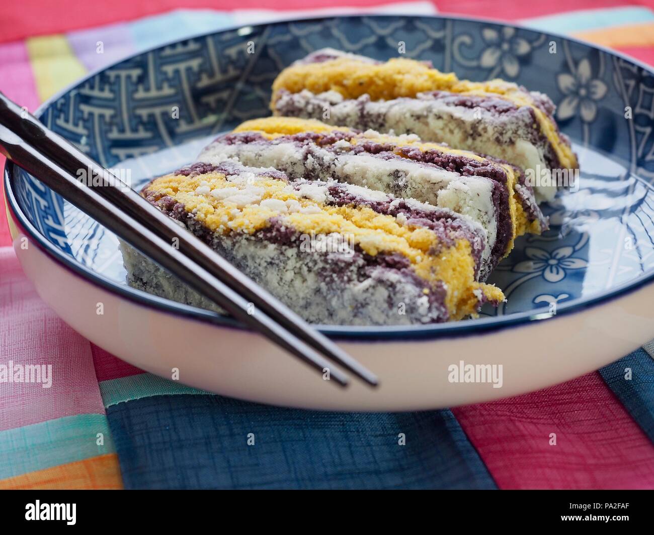 Korean food Black Rice Pumpkin Rice Cake Stock Photo - Alamy