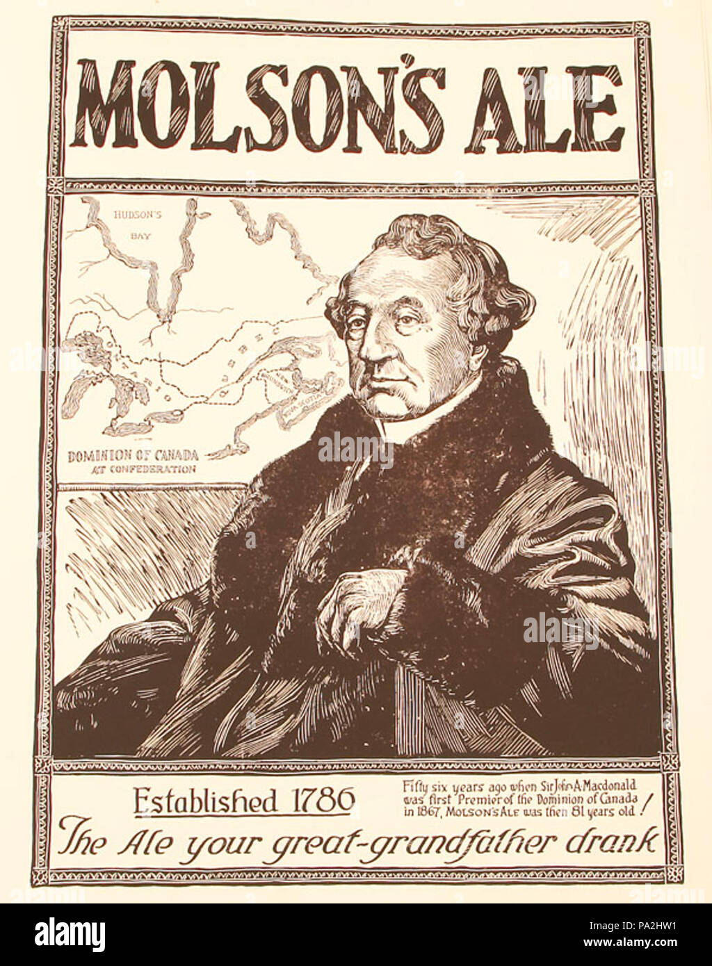 13 Advertisement for Molson's Ale Stock Photo - Alamy