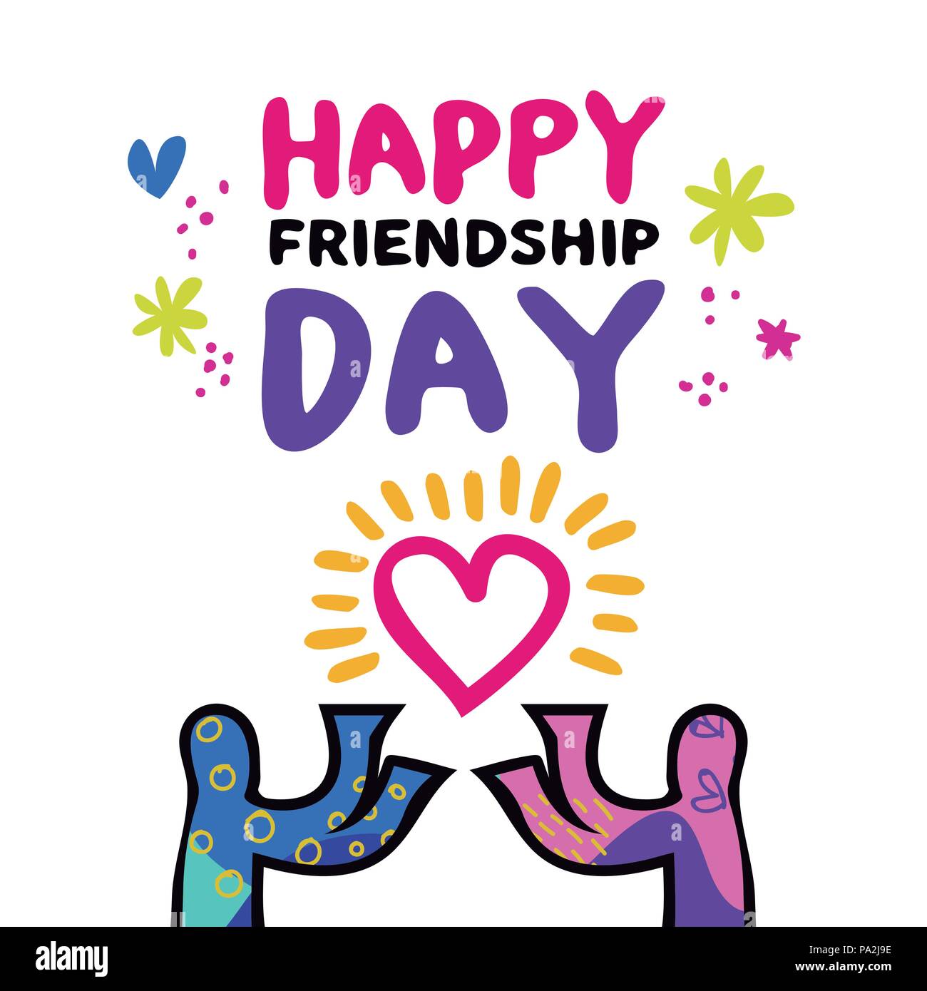 Happy Friendship Day Cards Premium Vector | Happy Friendship Day Logo