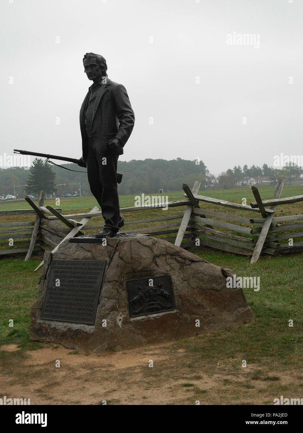 . Monument to en:John L. Burns by Albert G. Bureau, Gettysburg National ...
