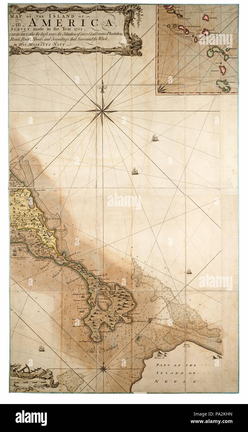 A new and exact map of the Island of St Christopher in America ...