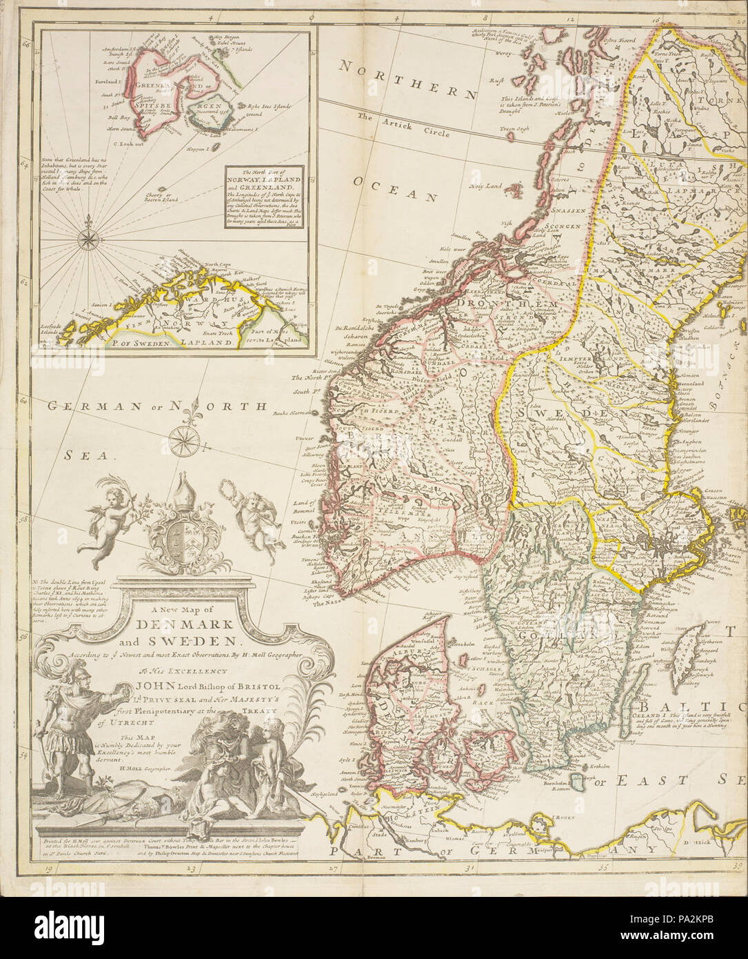 Archival denmark map hi-res stock photography and images - Alamy