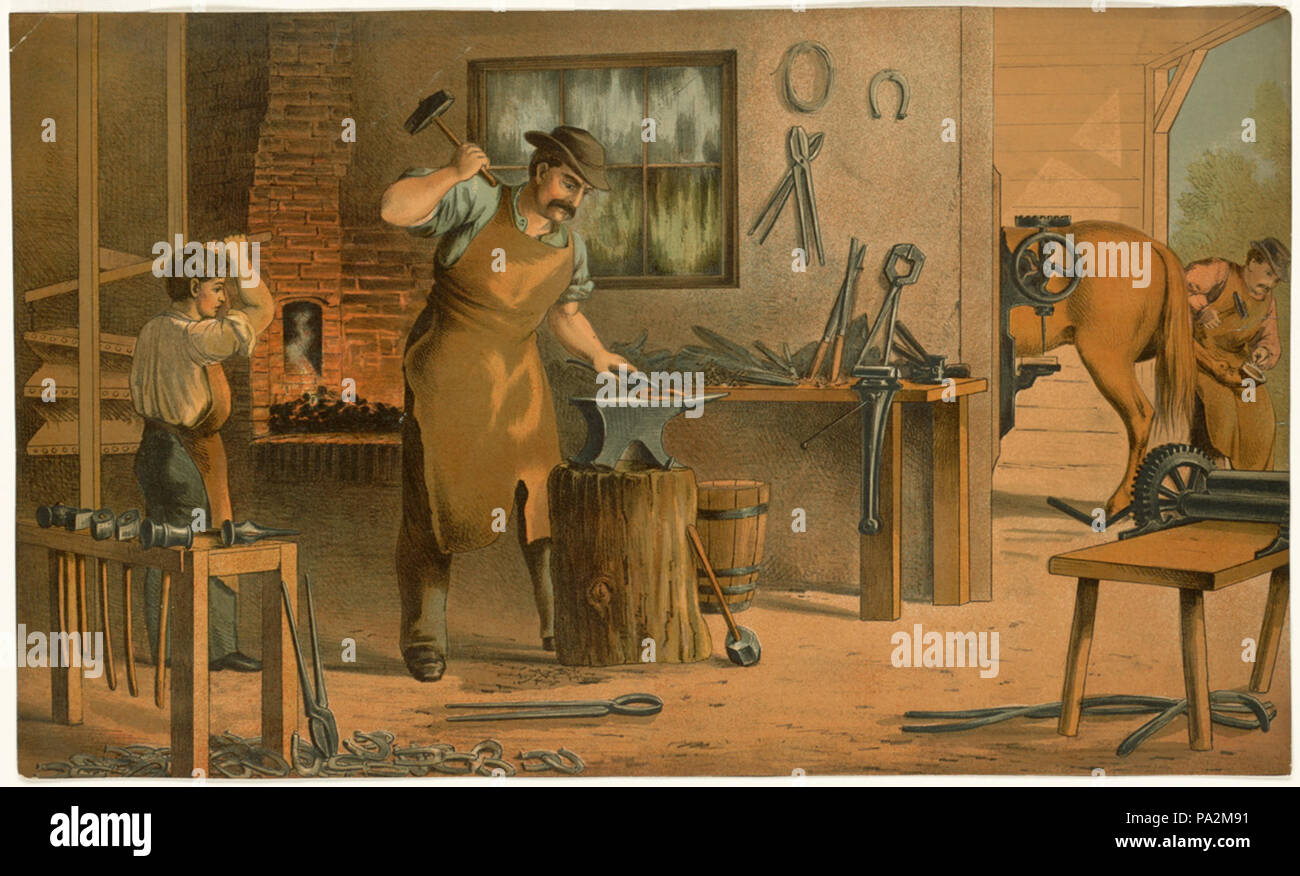 107 Aids to Object Teaching. Blacksmith by Boston Public Library Stock ...