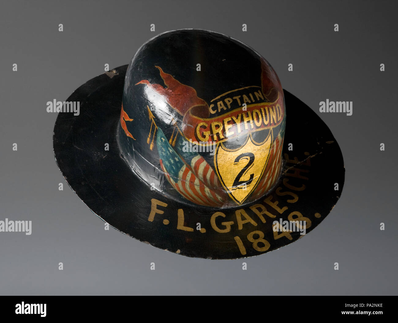 648 Fire hat worn by Ferdinand L. Garesche Stock Photo - Alamy