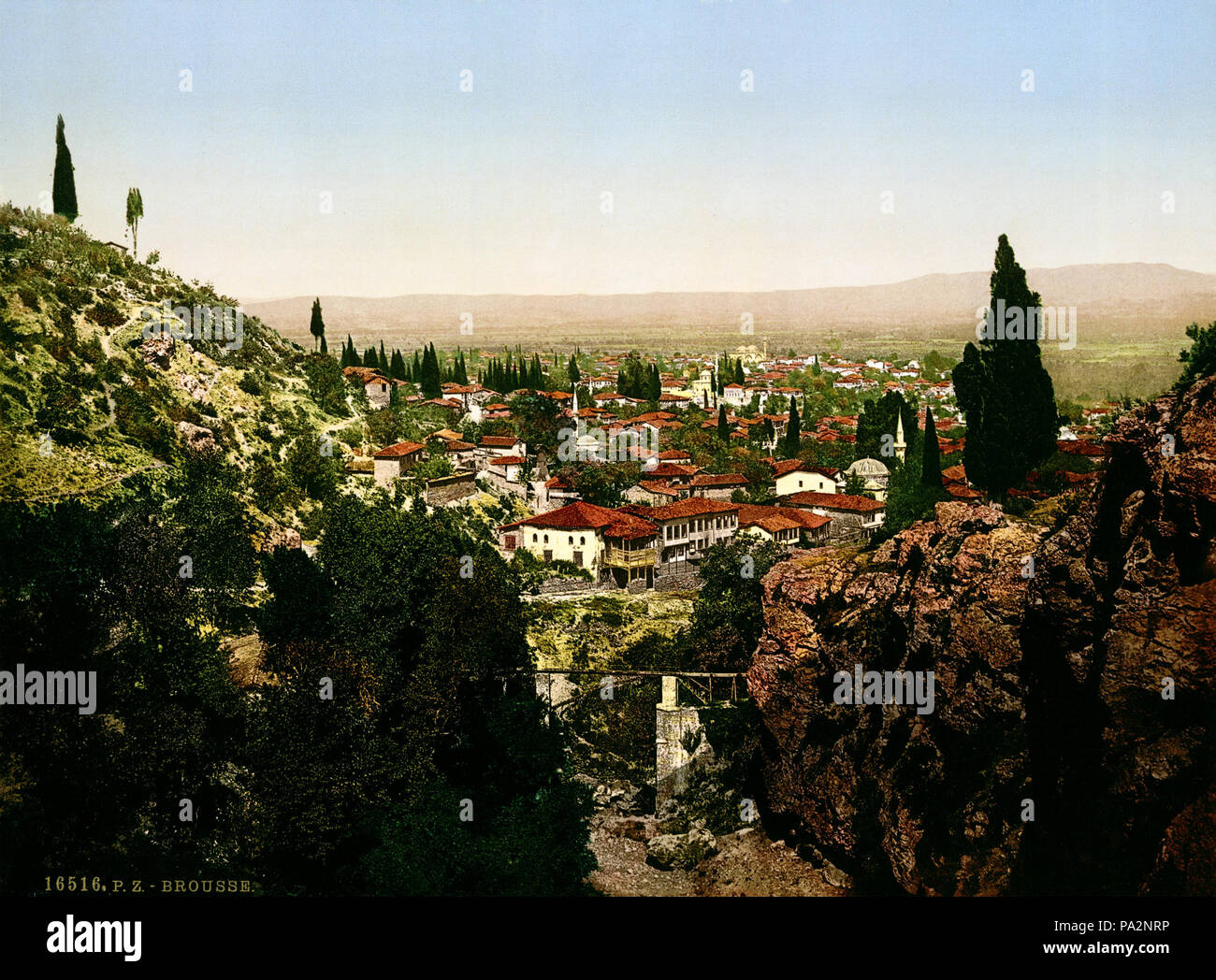 . English: Photochrom print of Bursa, Turkey . between 1890 and 1905 ...