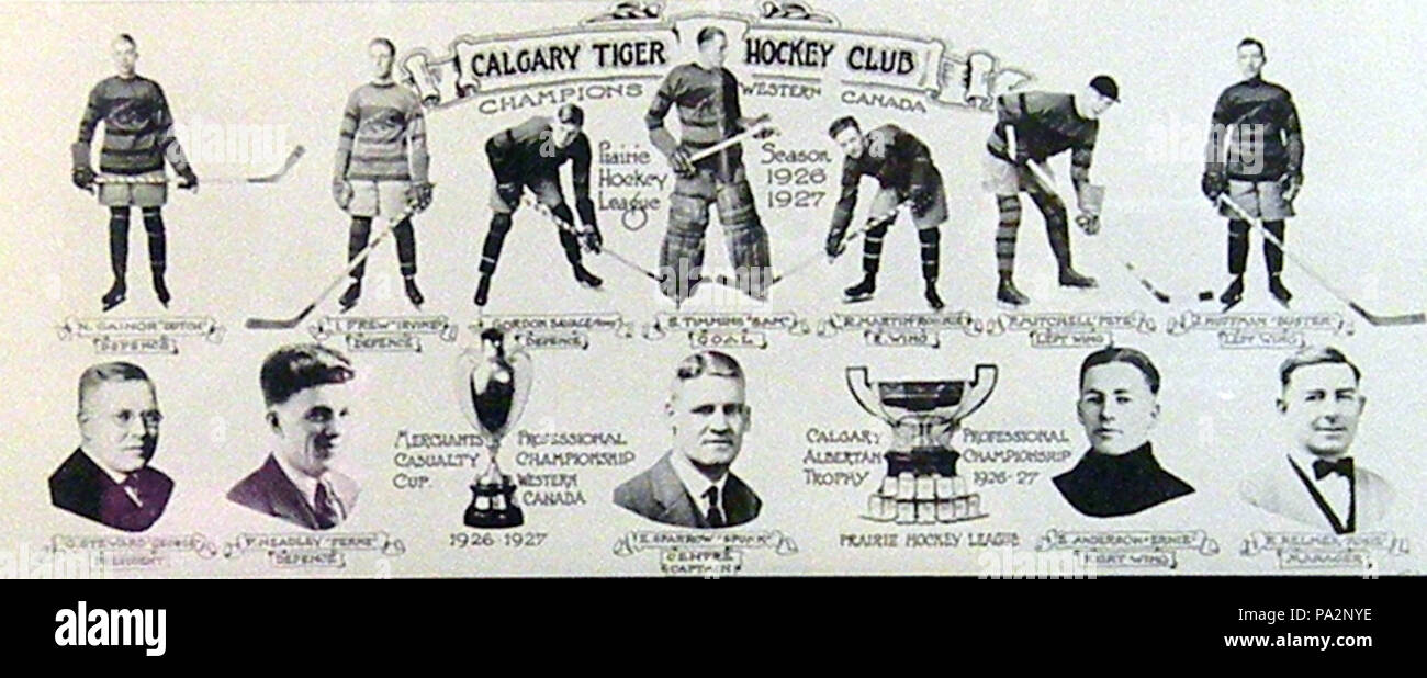 4 1926-27 Calgary Tigers Stock Photo - Alamy