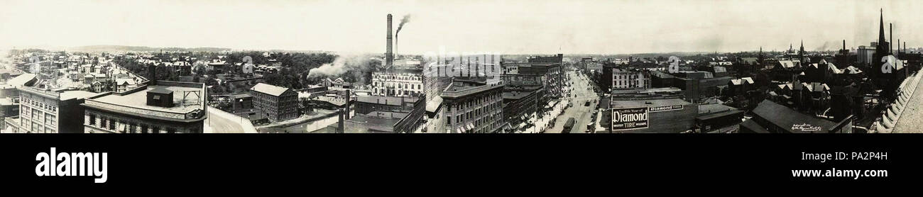 . English: Panoramic view of Akron, Ohio . circa 1911 107 AkronPanOhio ...