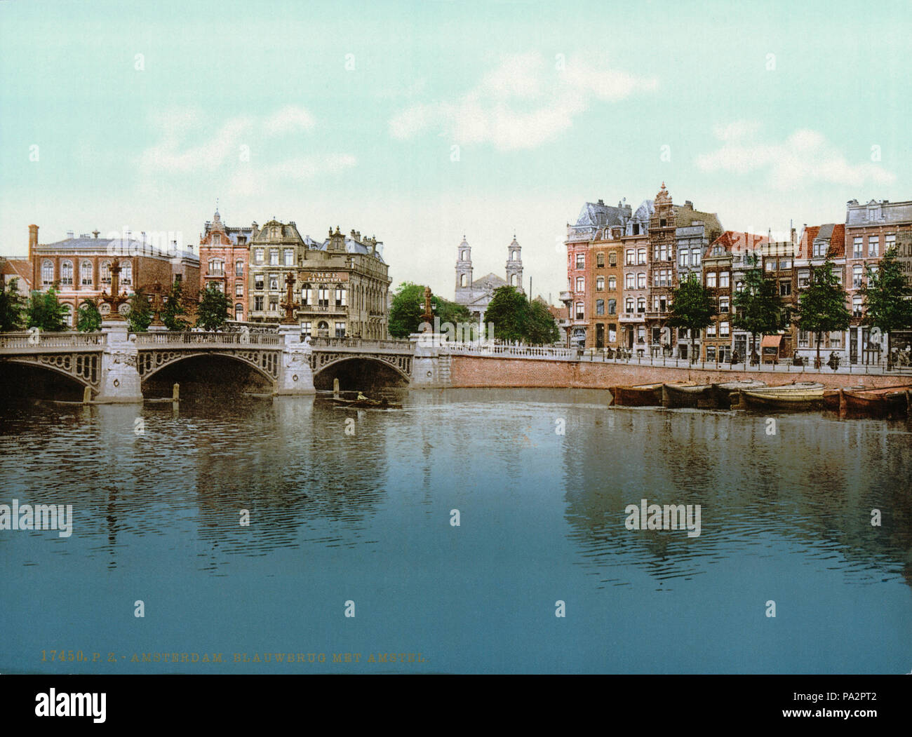. English: Amsterdam - Blauwbrug en Amstel . between 1890 and 1905 126 ...