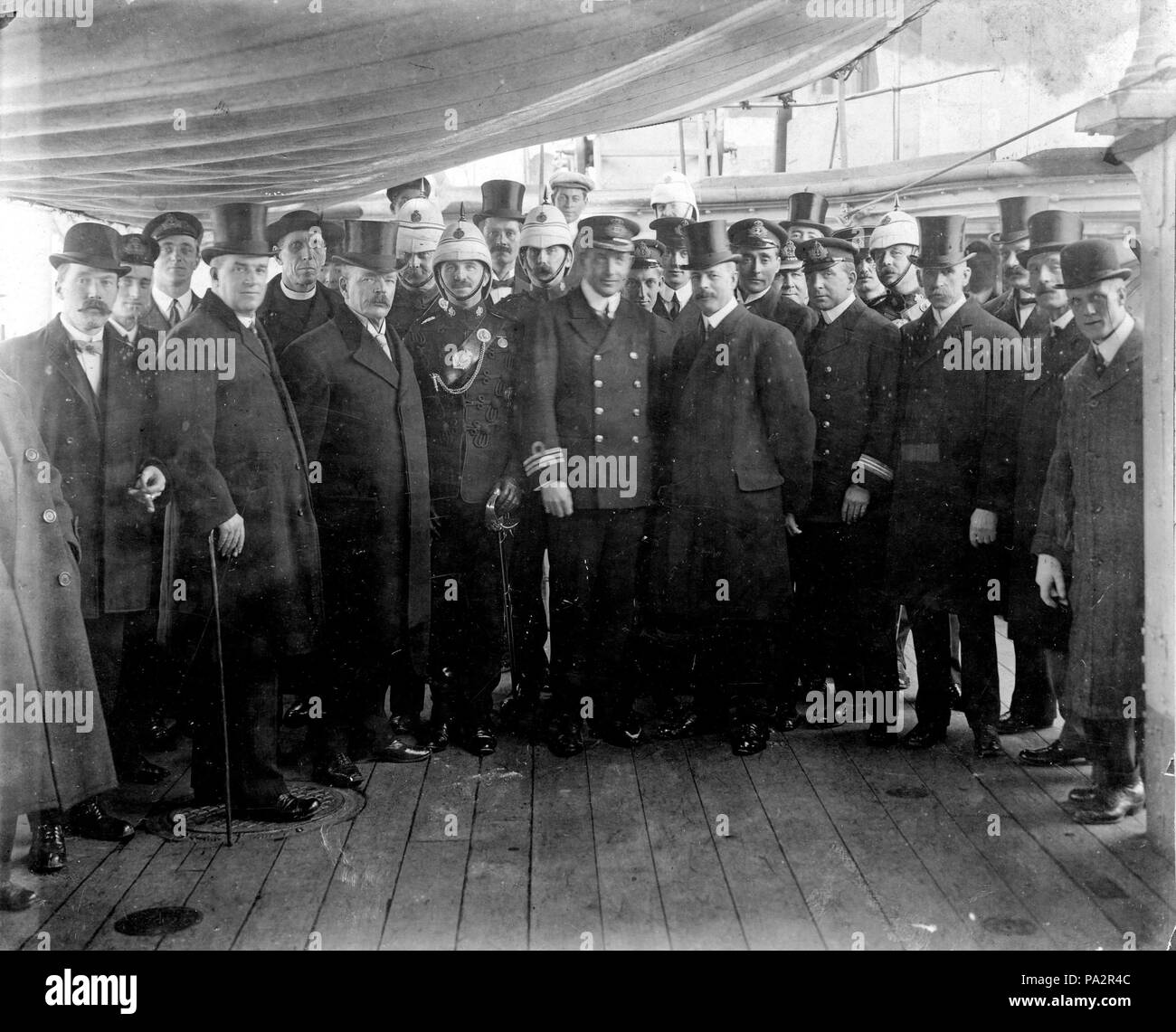 66 Dignitaries aboard HMCS Rainbow at Vancouver circa 1910-1911 CVA ...