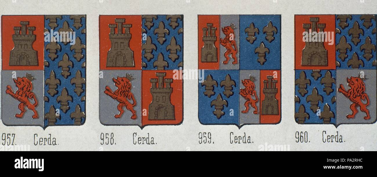 ESCUDOS DEL APELLIDO DE LA CERDA. Author: GARCIA CARRAFA. Location ...