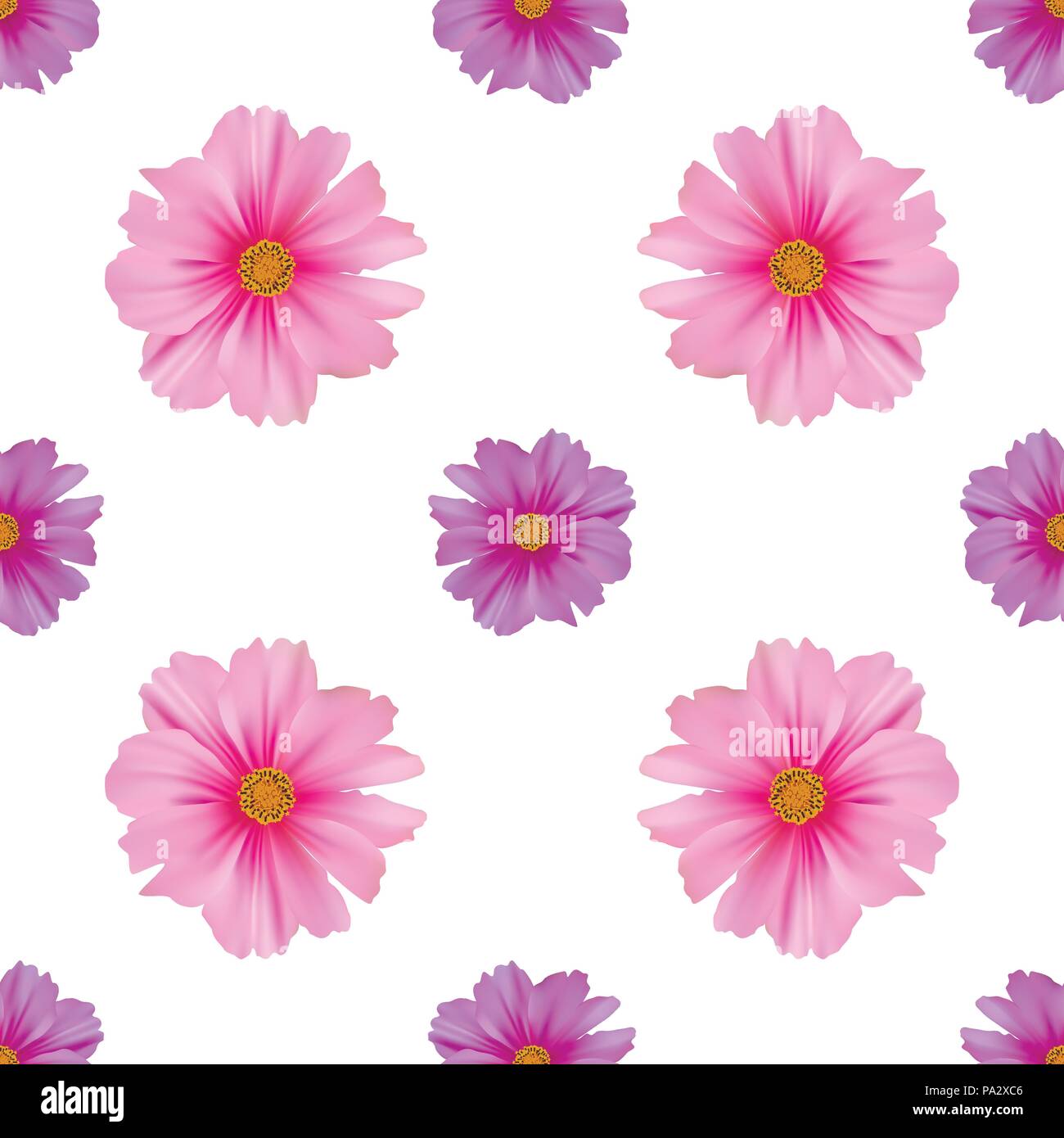 Pink flower pattern Stock Vector Images - Alamy