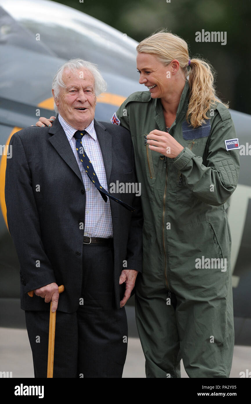 File photo dated 17/7/2015 of Jodie Kidd with Squadron Leader Geoffrey ...
