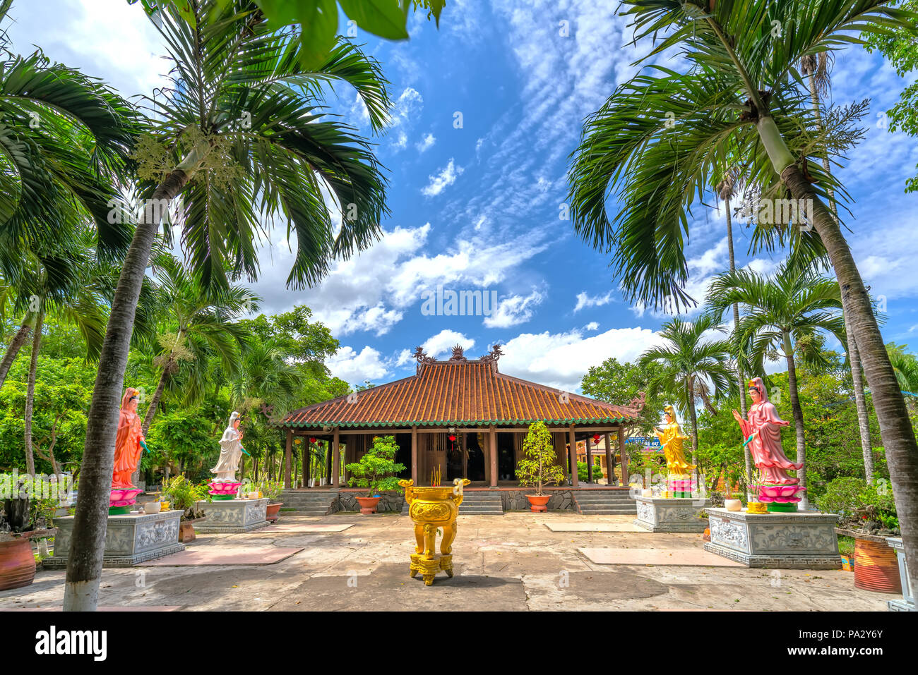 Architectural beauty of the ancient temple in the countryside. Pagoda ...
