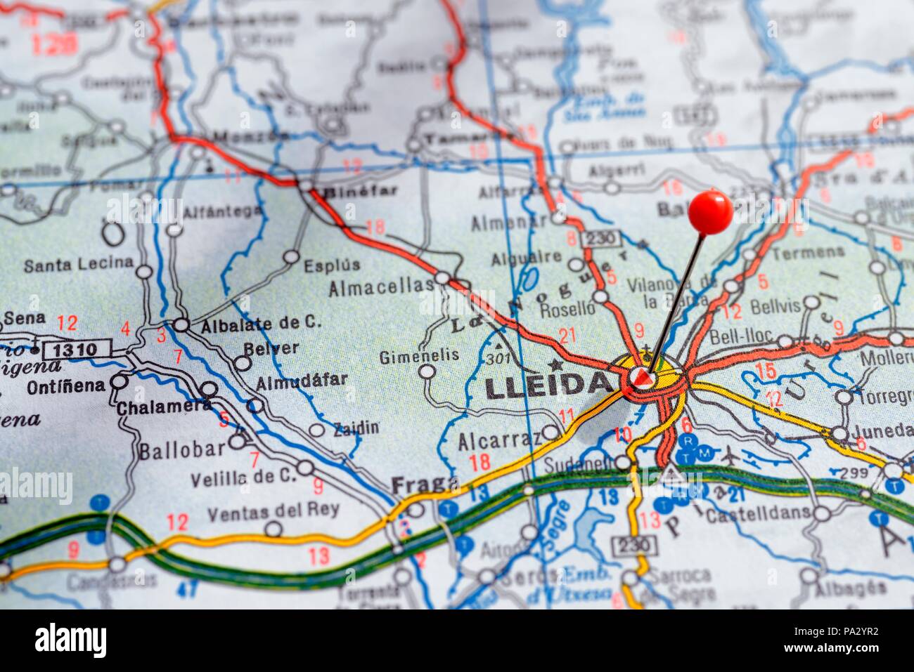 Map of lleida hi-res stock photography and images - Alamy