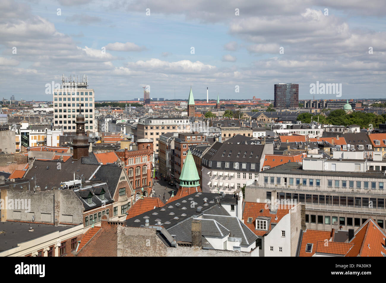 View of Copenhagen from Round Tower, Denmark Stock Photo - Alamy