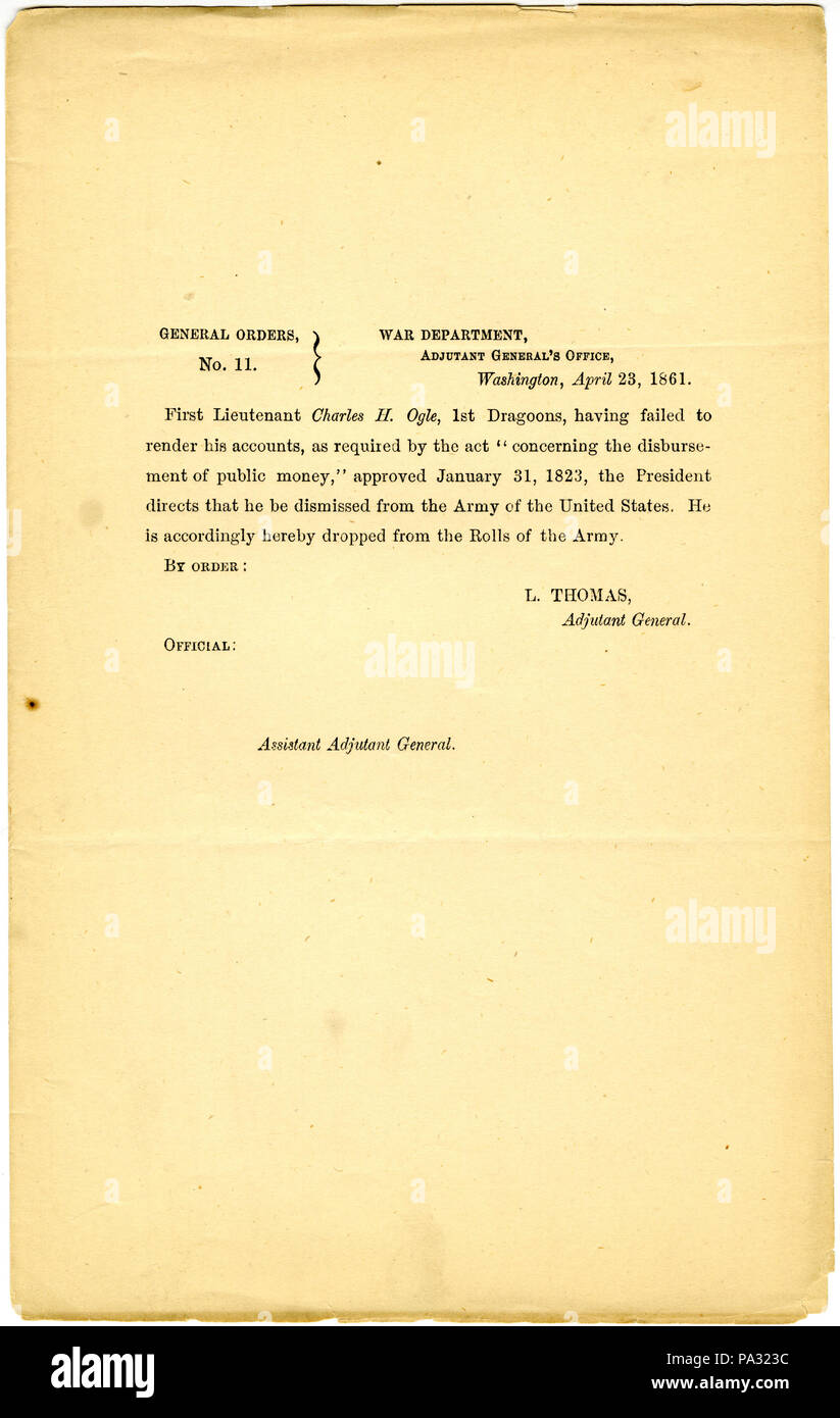 General Orders No 11 Stock Photos & General Orders No 11 Stock Images ...