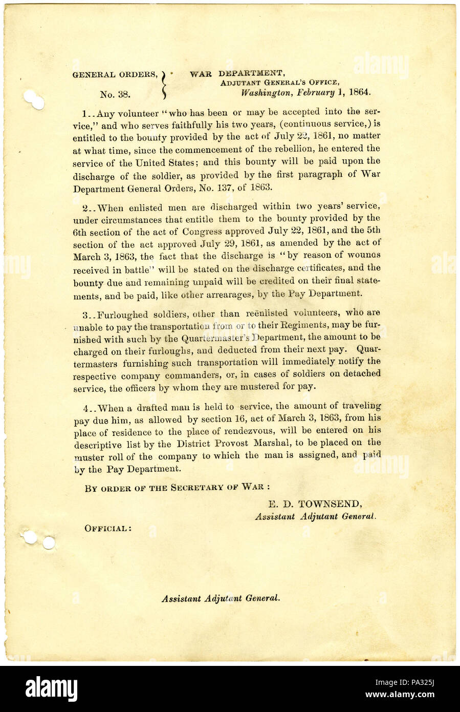 697 General Orders, No. 38, War Department, Adjutant General's Office ...