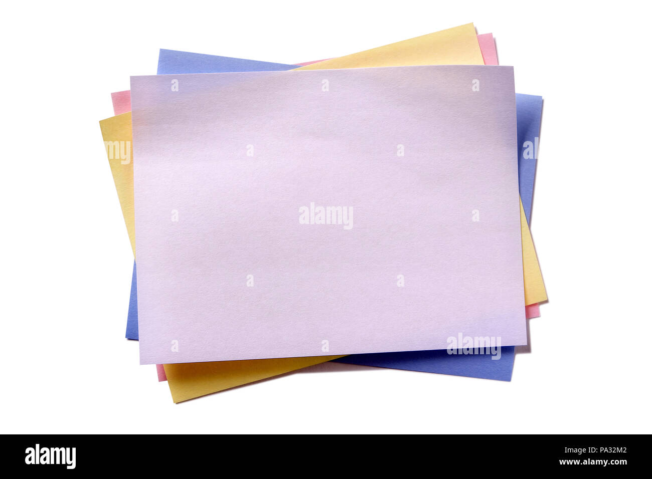 Various colors sticky post note isolated white background Stock Photo ...