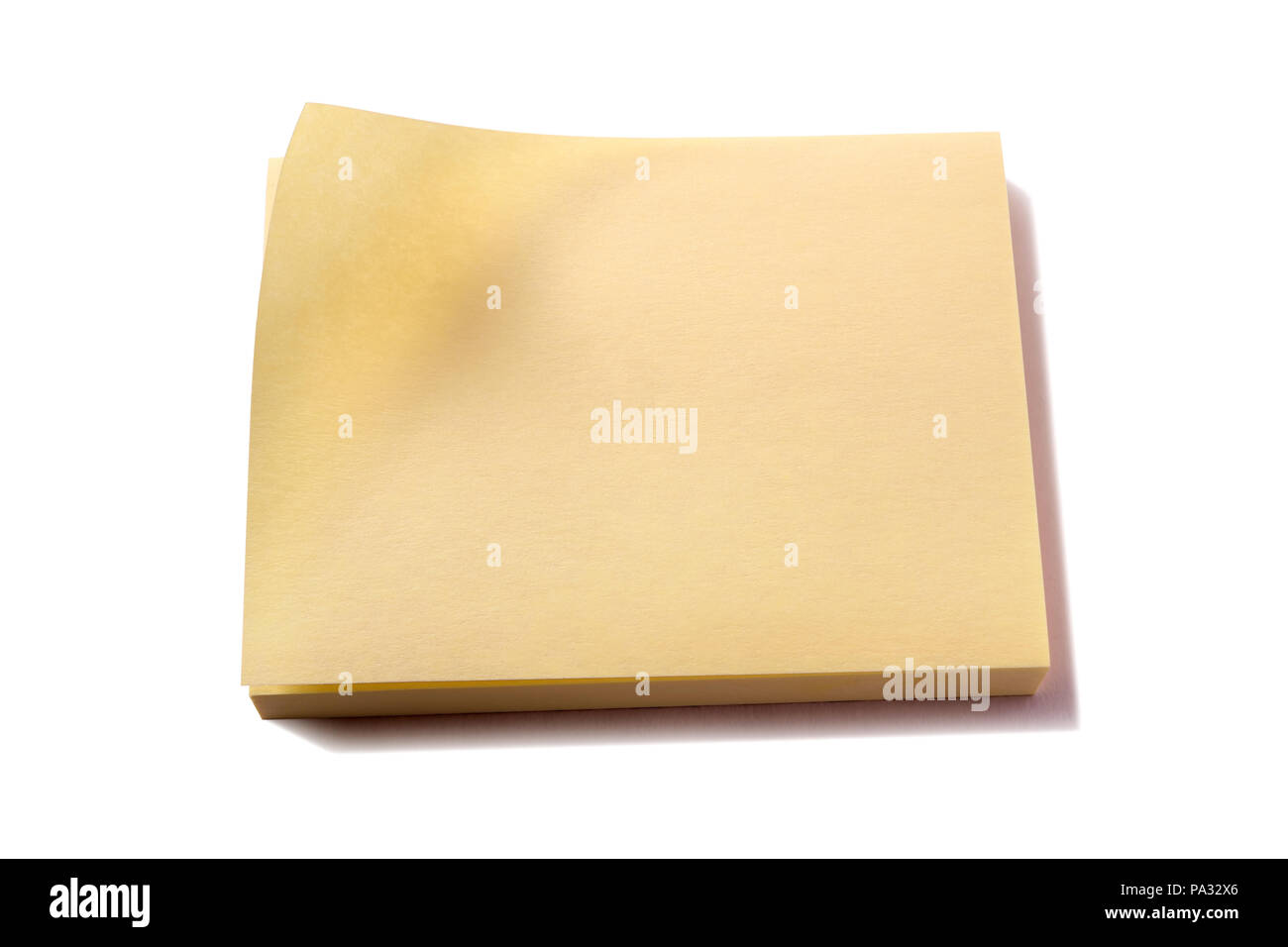 Sticky post note pad isolated white background Stock Photo - Alamy