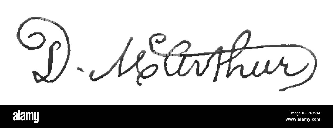 144 Appletons' McArthur Duncan signature Stock Photo - Alamy