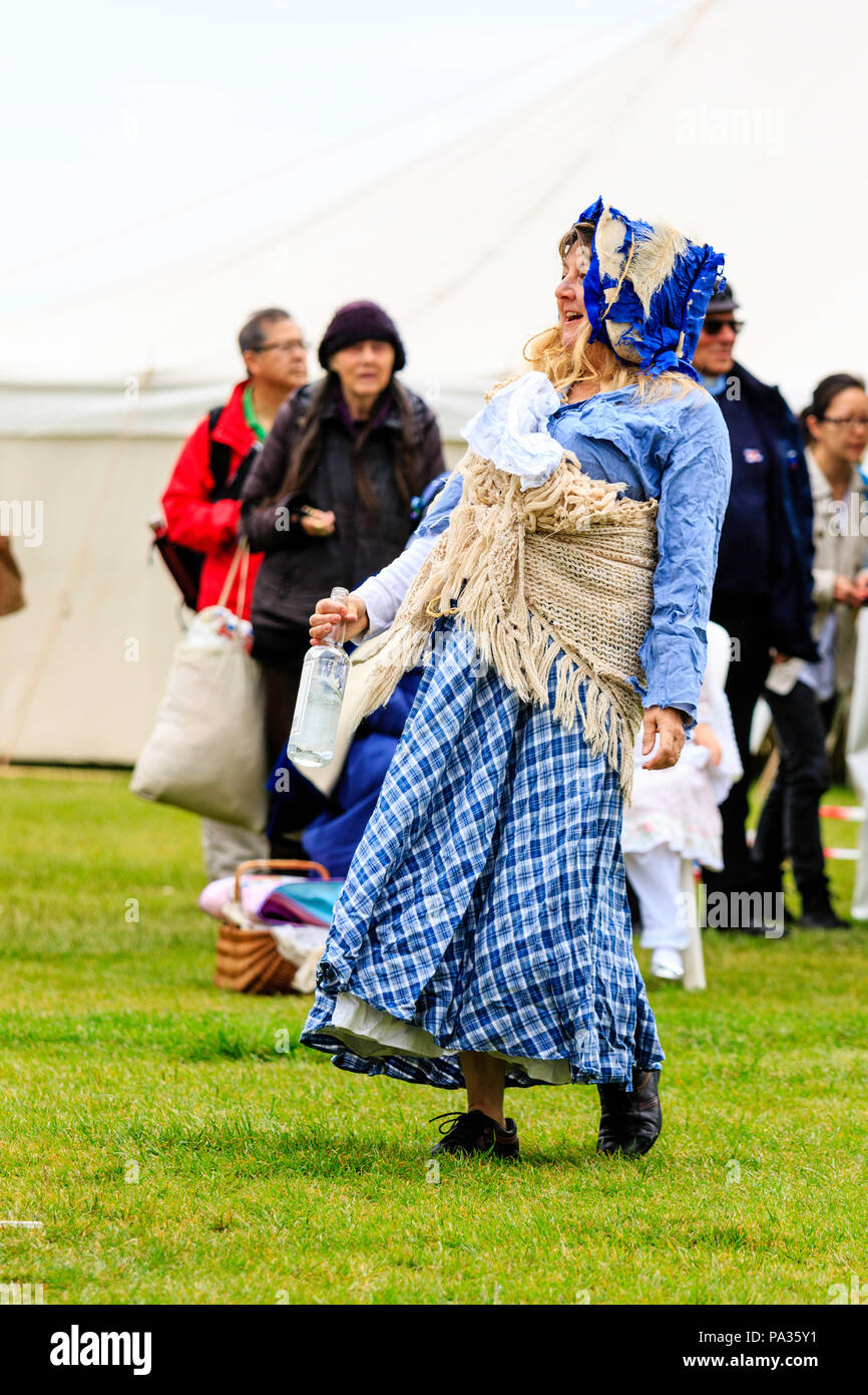 Senior woman dressed up as Sarah Gamp, drunken Charles Dickens ...