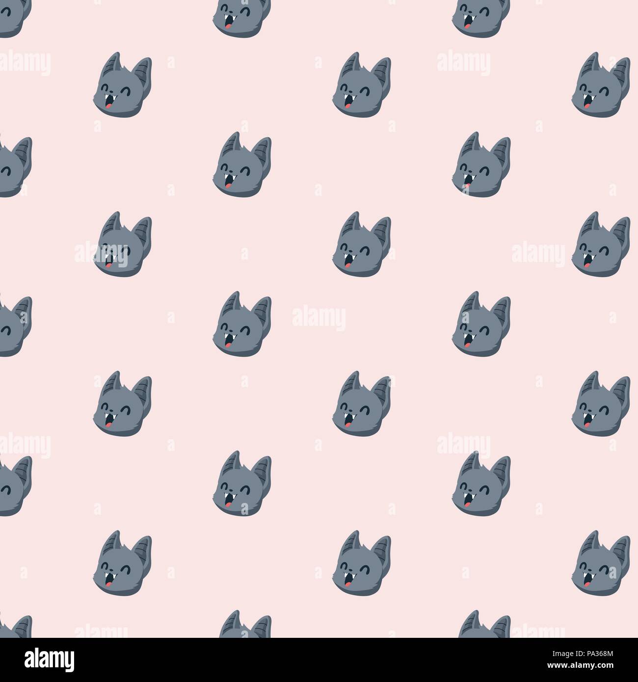 Vector pattern with bats on pastel background Stock Vector Image & Art ...