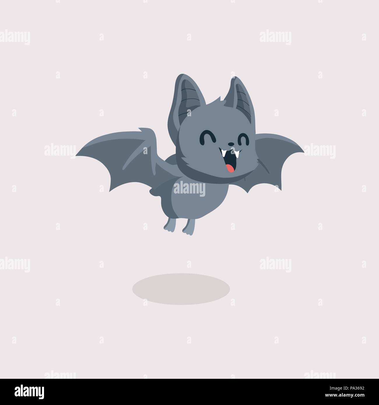 Cute bat cartoon on pastel background Stock Vector Image & Art - Alamy