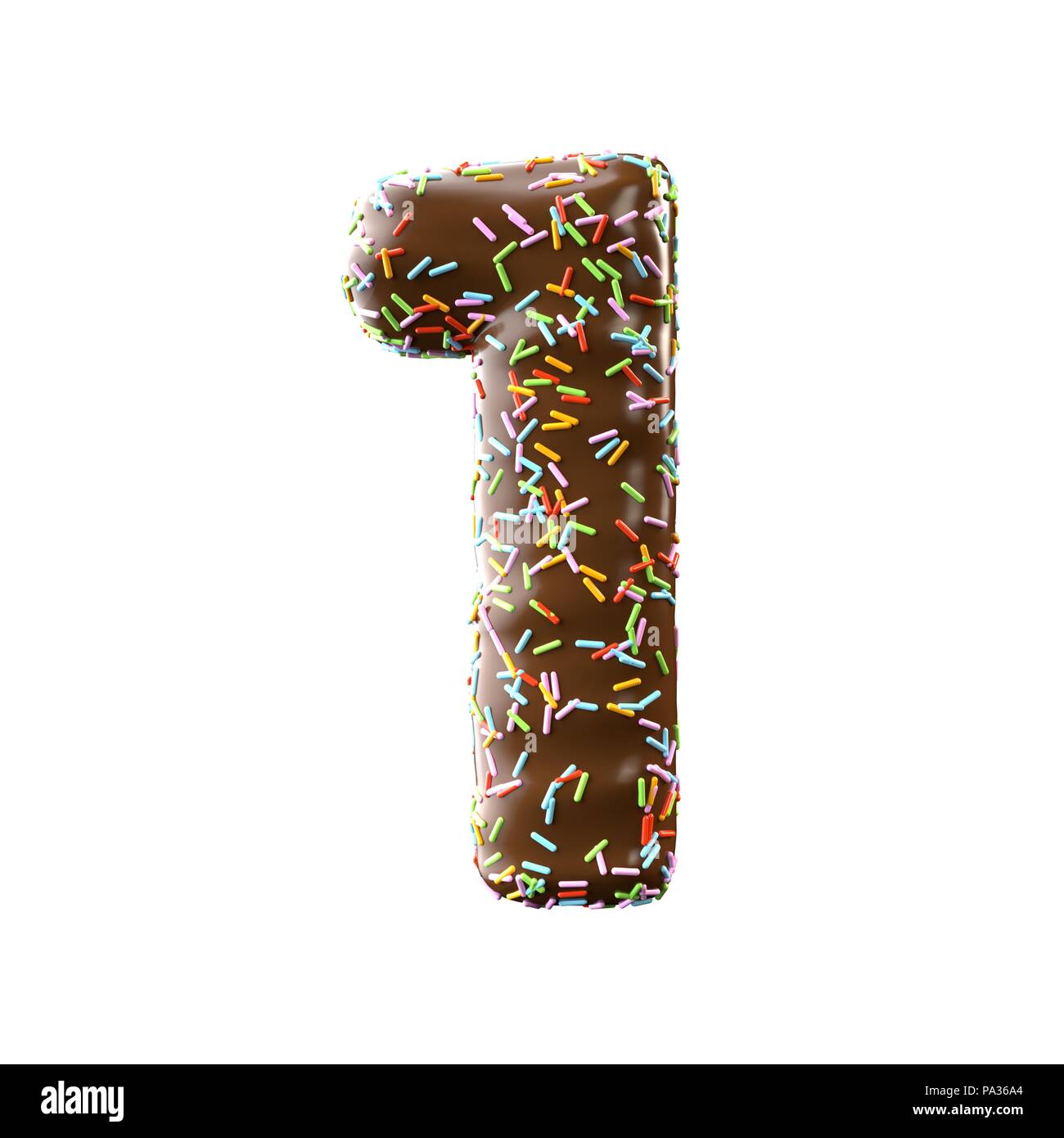 chocolate number 1 Isolated on white background Stock Photo - Alamy