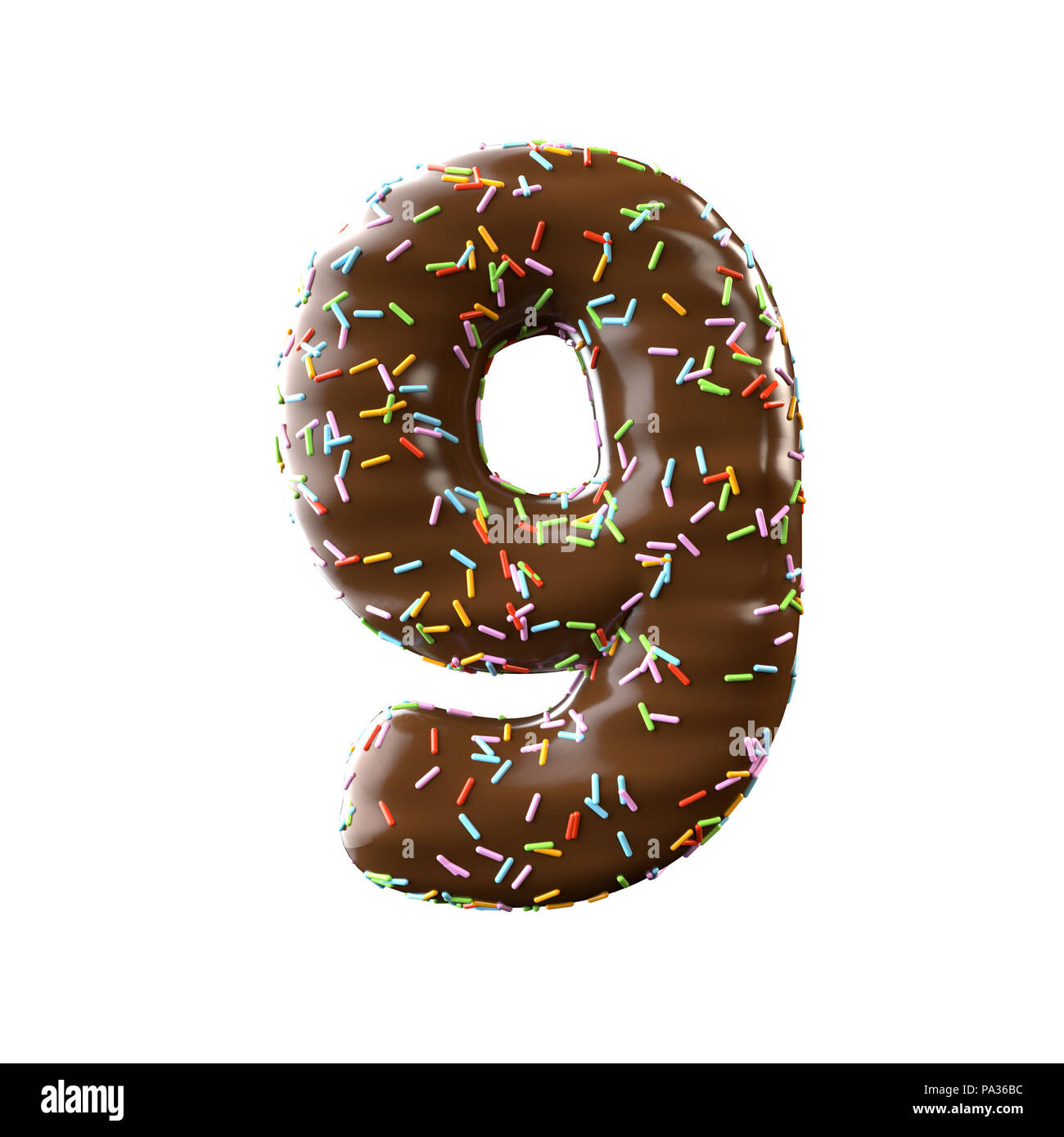chocolate number 9 Isolated on white background Stock Photo - Alamy