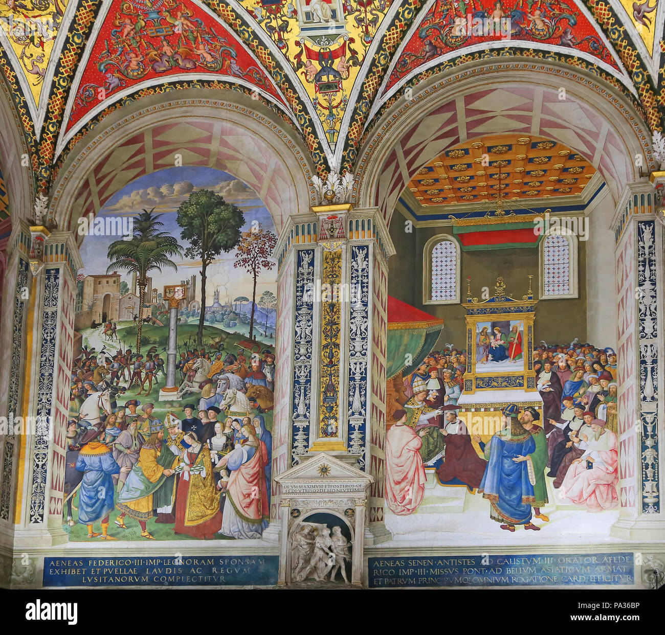 Siena Cathedral - Piccolomini Library Stock Photo - Alamy